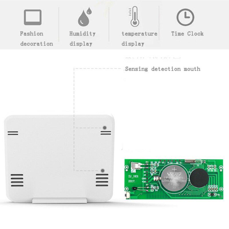 Buy Battery Powered Digital Thermometer Hygrometer Alarm Clock with ...