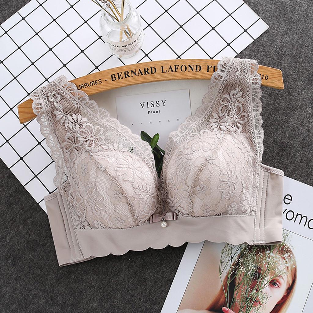 Buy PS Type Lace Embroidered Bra Steel-Free Woman Sexy Comfortable Bras ...
