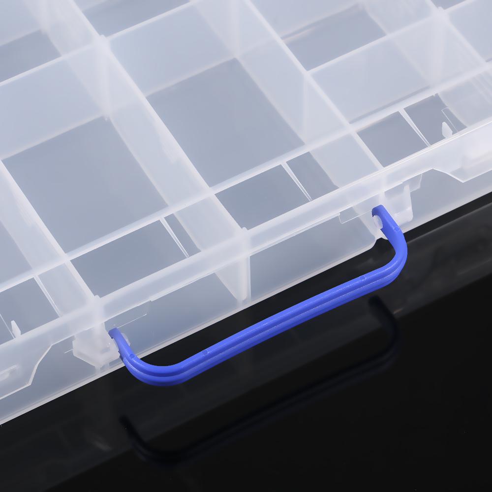 Adjustable Dividers 20 Compartment Slot Plastic Storage Box Organizer ...