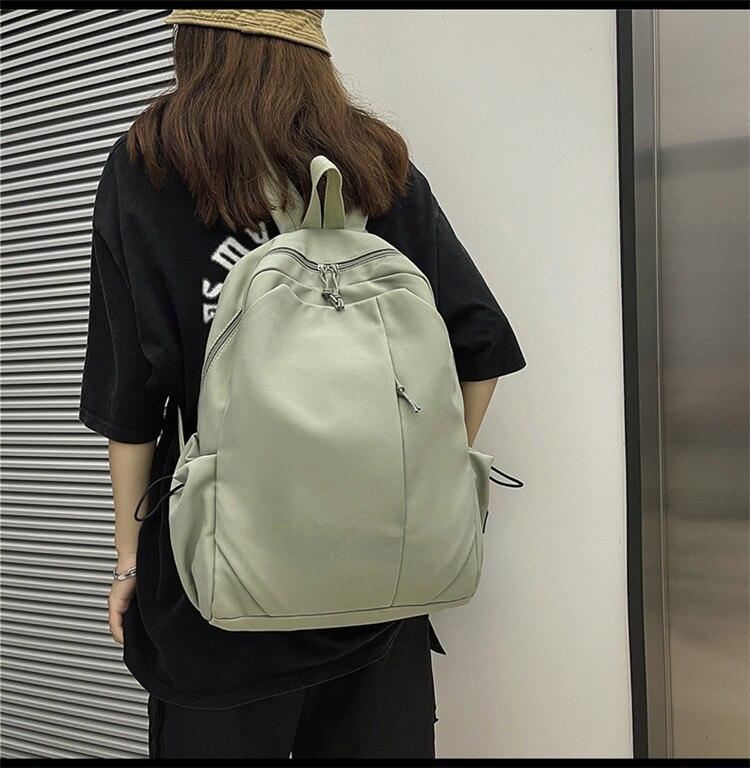 Buy Women's Backpacks Solid Color Student School Bags for Women Teen ...