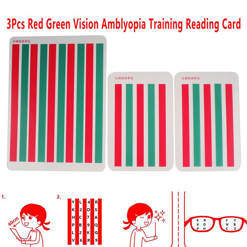 Buy 3Pcs Red Green Vision Myopia Strabismus Amblyopia Training Reading ...