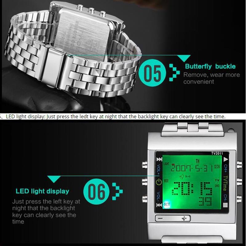 Buy Tvg Digital Led Waterproof Alarm Smart Remote Wrist Watch at ...