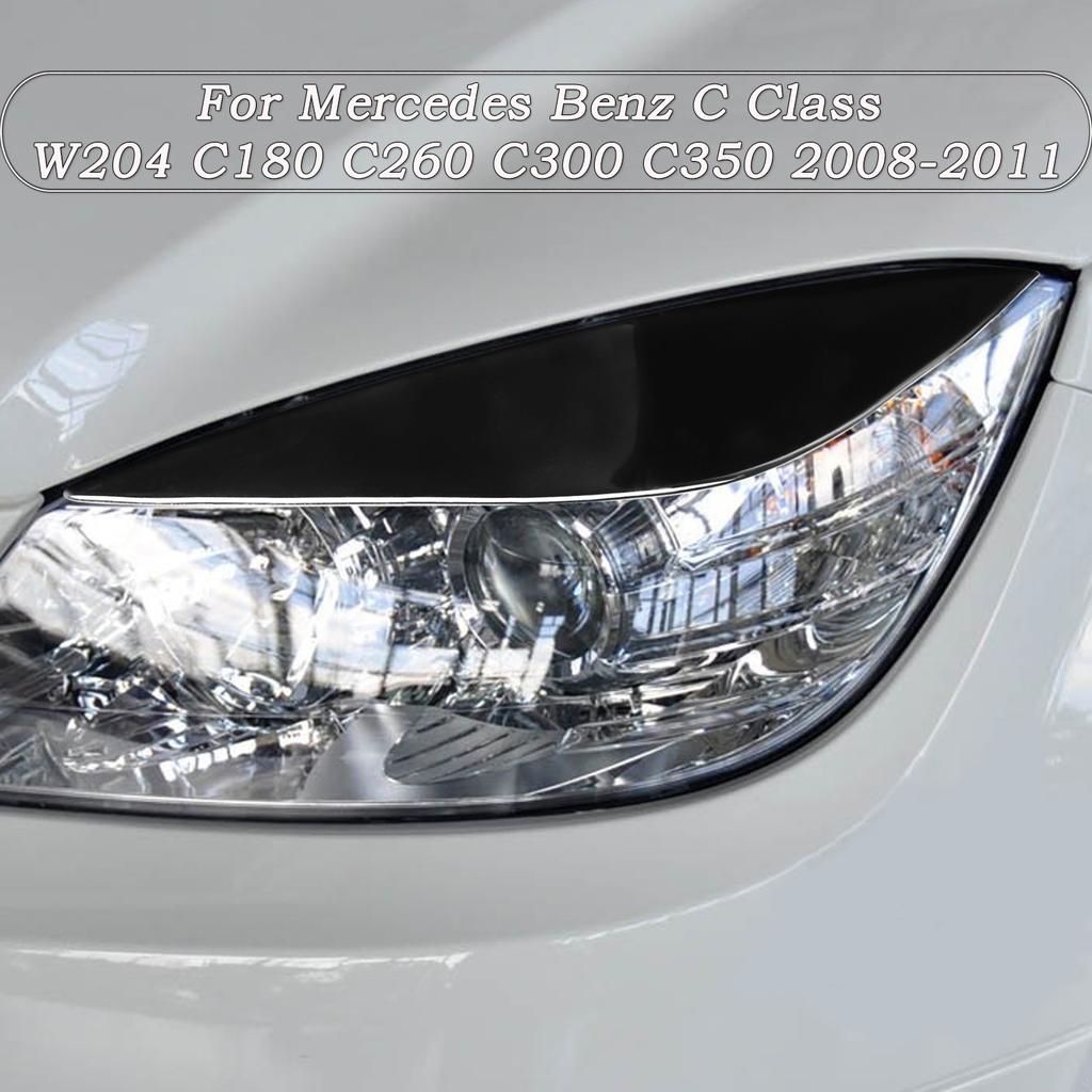 Buy For Mercedes Benz C Class W204 C180 C260 C300 C350 2008-2011 Gloss Black Car Front Headlight ...