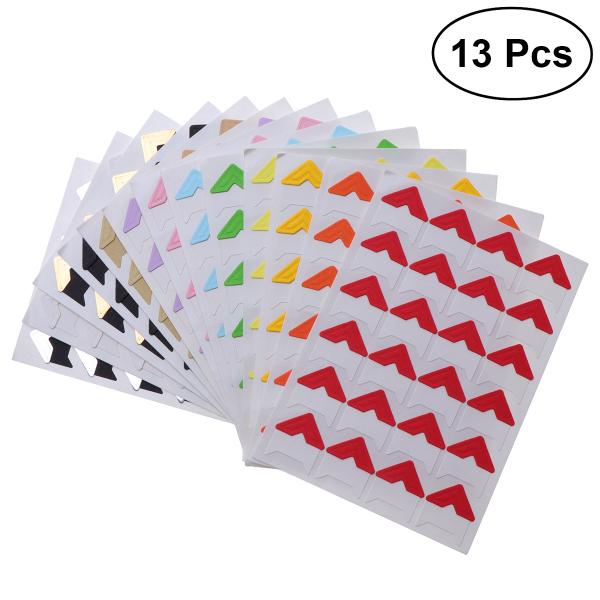Buy 13 Sheets Photo Corner Stickers for Scrapbook Album Diary DIY ...