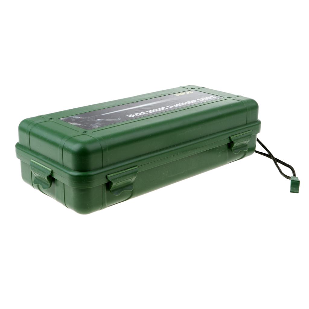 2 pcs Airtight Survival Storage Case Flashlight Torch Carry Box ...