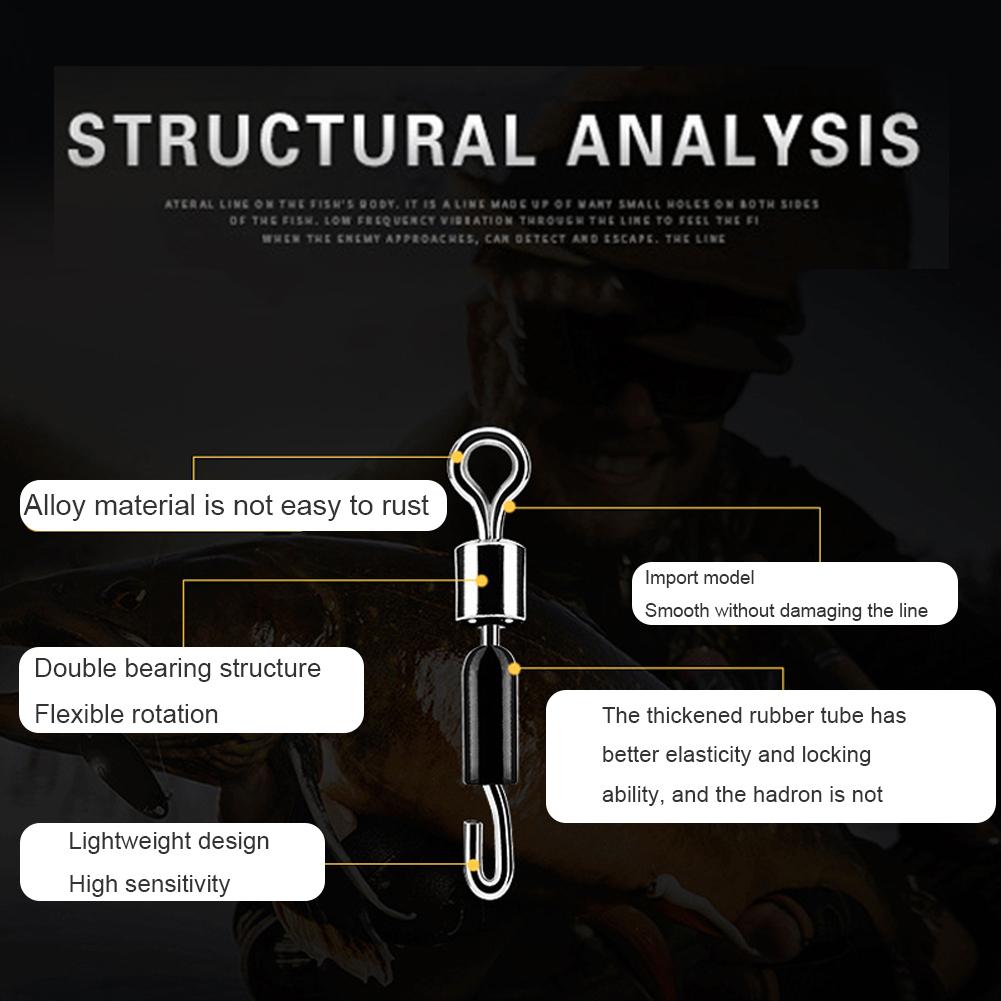 Buy 30pcs/Lot Ball Bearing Swivel Rings Fishing Connector Quick Fast ...