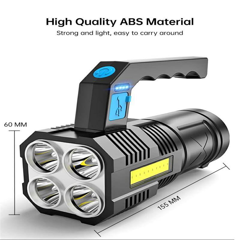 Powerful Led Torch Usb Rechargeable Handheld Lantern Portable Camping ...