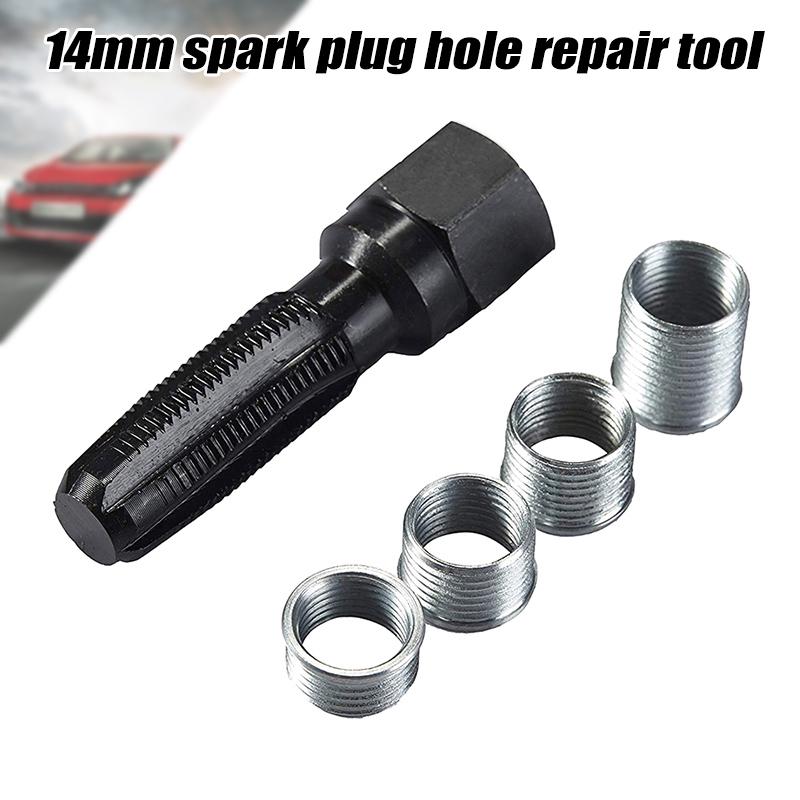 14mm Kit 1Set Insert Spark Head Plugs Reamer Repair Tool Rethread Tap ...