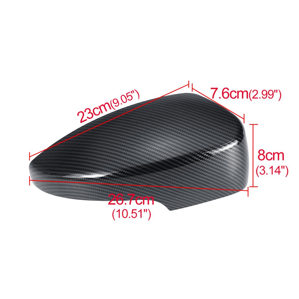 2Pc Carbon Fiber Color Rearview Mirrors Cover For Ford Focus RS ST MK3 ...