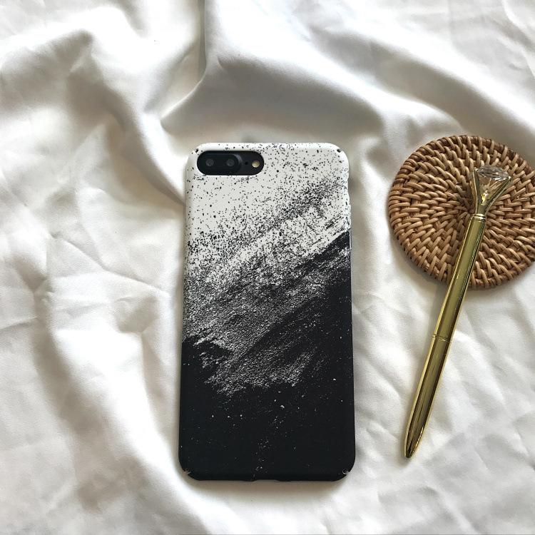 Simple Original Black-and-white Iphone Mobile Phone Shell uygun fiyatlı ...