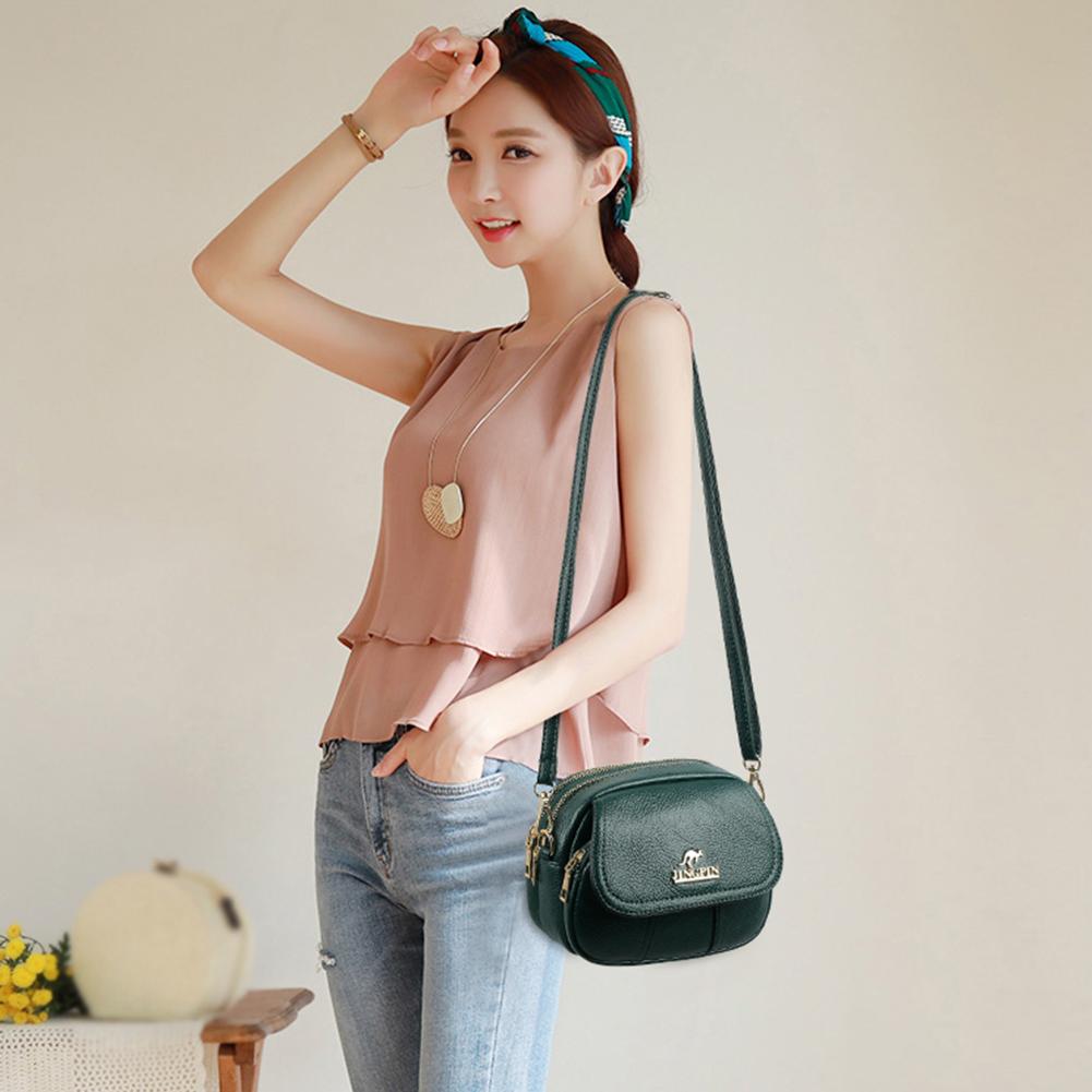 Buy Retro Women PU Shell Shoulder Messenger Bag Multi Layers Handbags ...