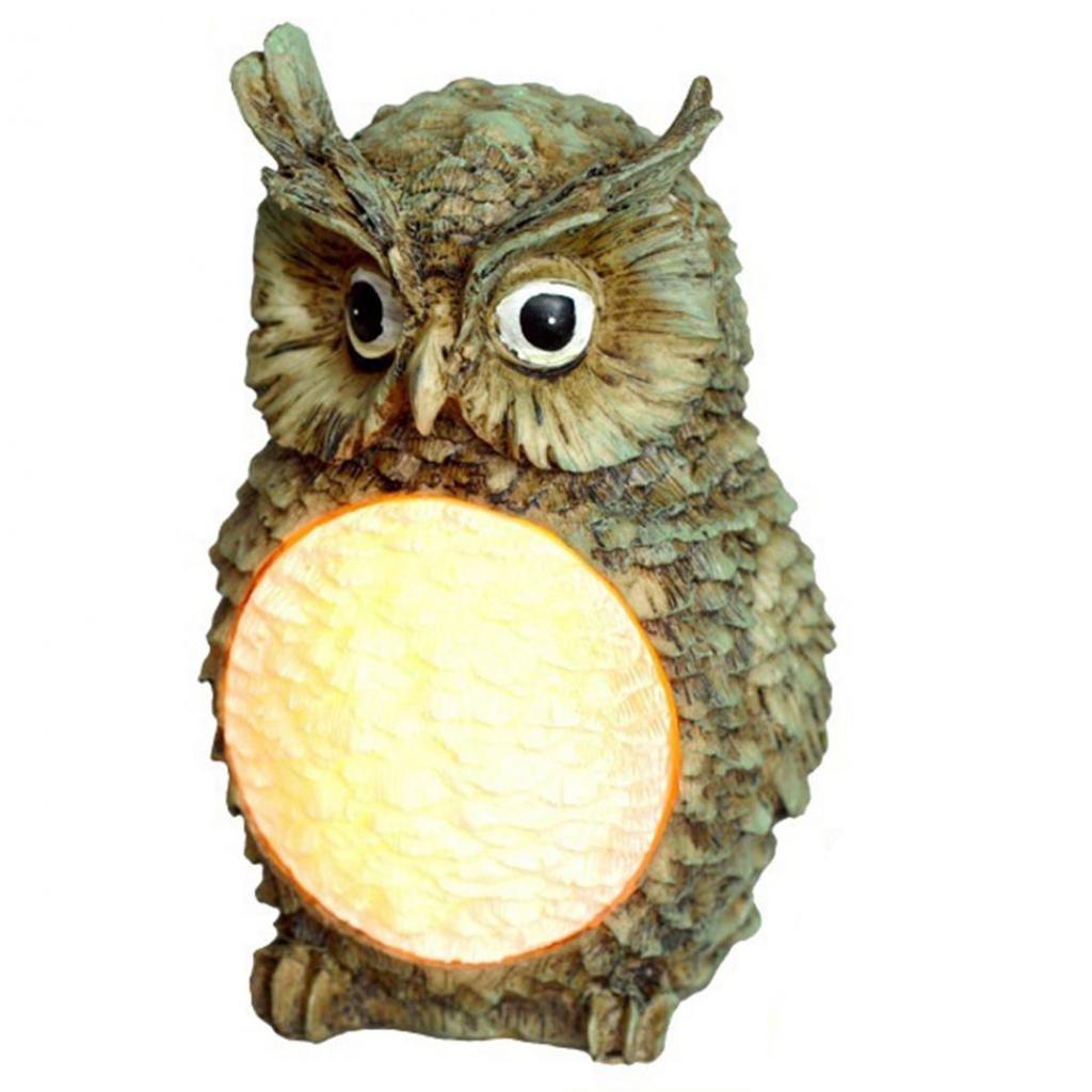 Buy Solar Owl Garden Yard Decorative Bird Night Light Outdoor Lighting ...