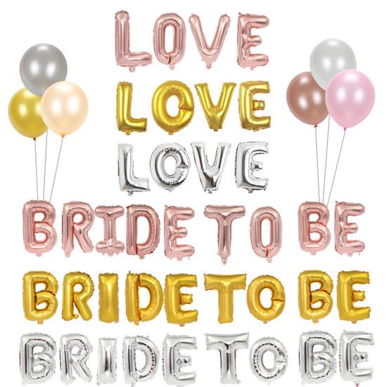Buy 16 Inch Bride To Be Letter Balloons Team Bride Alphabet Balloon ...