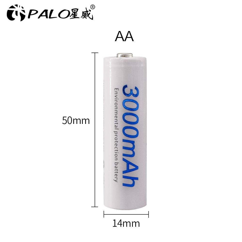 Satın alın PALO rechargeable batteries 16/20/24/28/30/32/36/40 pcs 1.2V AA 3000 mAh NiMH AA ...