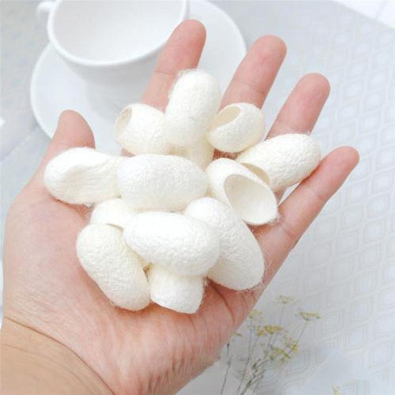 Buy 100Pcs Organic Natural Silkworm Cocoons Ball Purifying Acne Clean ...