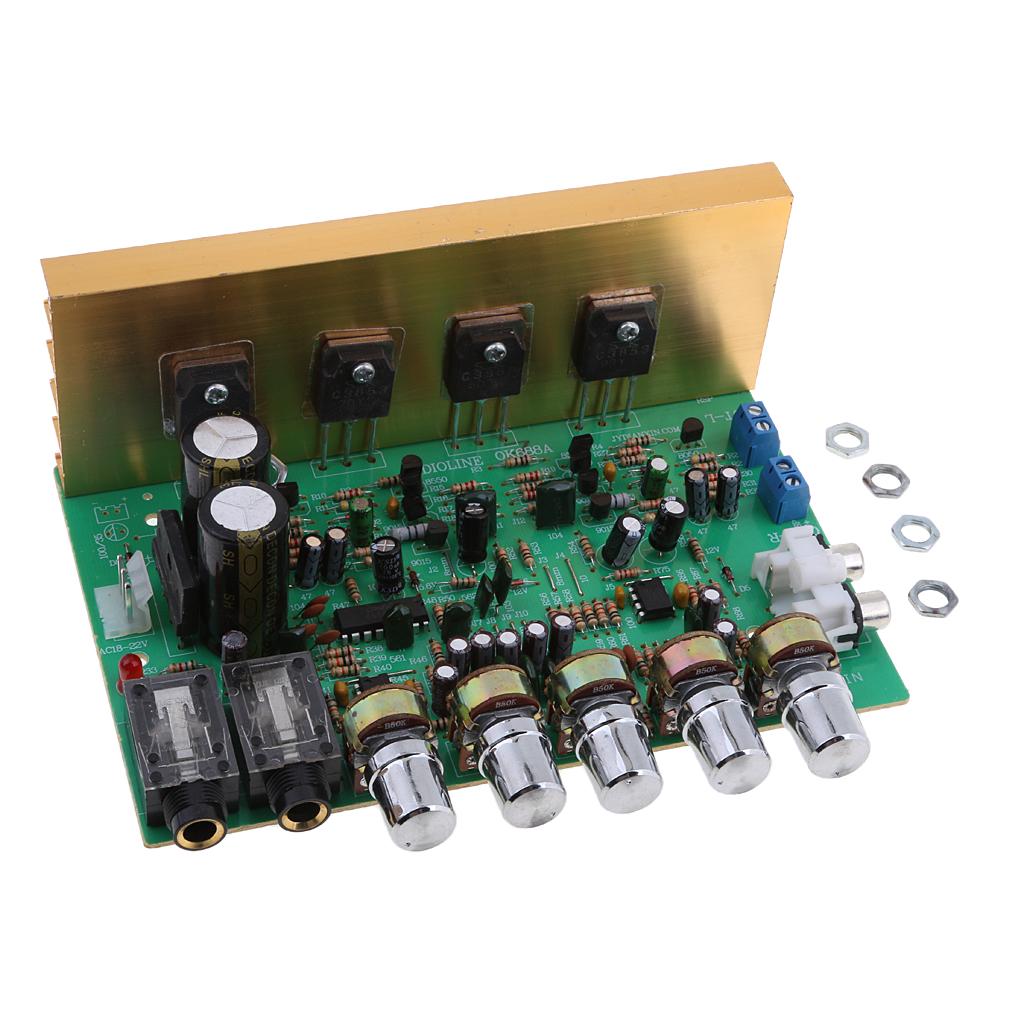 Buy Dual Channel 100W Stereos Amplifier Board Modules with Frame Knob ...