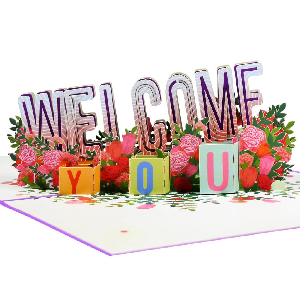 Cheap Welcome You Cards 3D Pop Up Greeting Cards with Envelope for ...