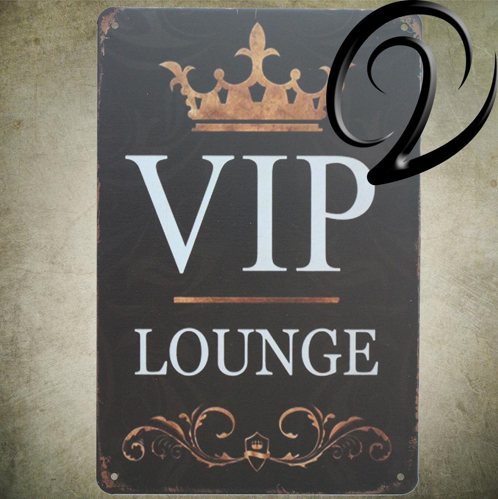 Buy Metal Vip Lounge Imperial Crown Painting Vintage Tin Sign Metal ...