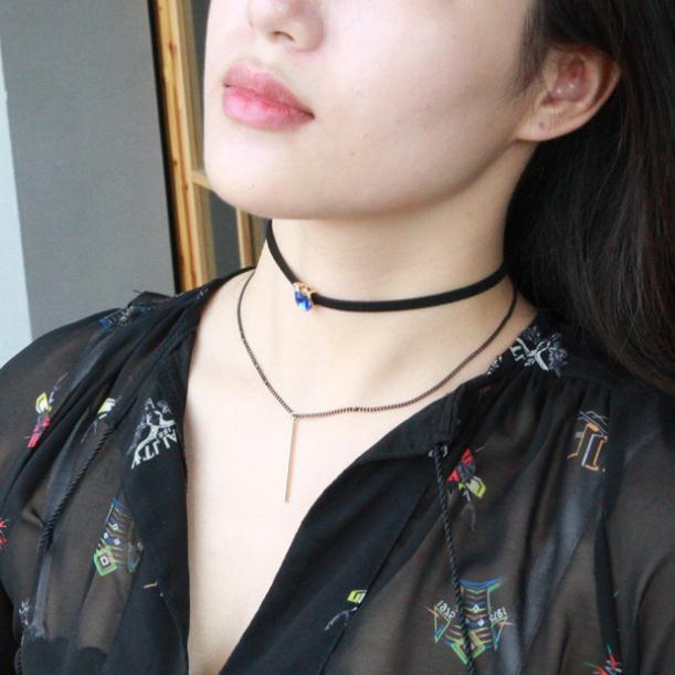 Buy Korean Fringed Leather Rope Collar Women Pendant Collarbone ...