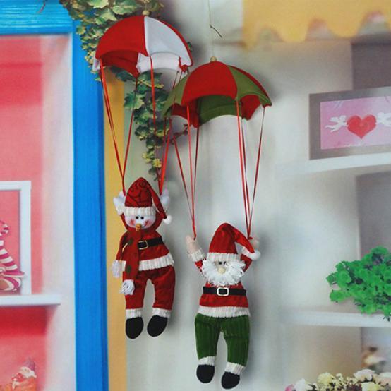Xmas Parachute Snowman Santa Claus Ornament Christmas Tree Hanging ...
