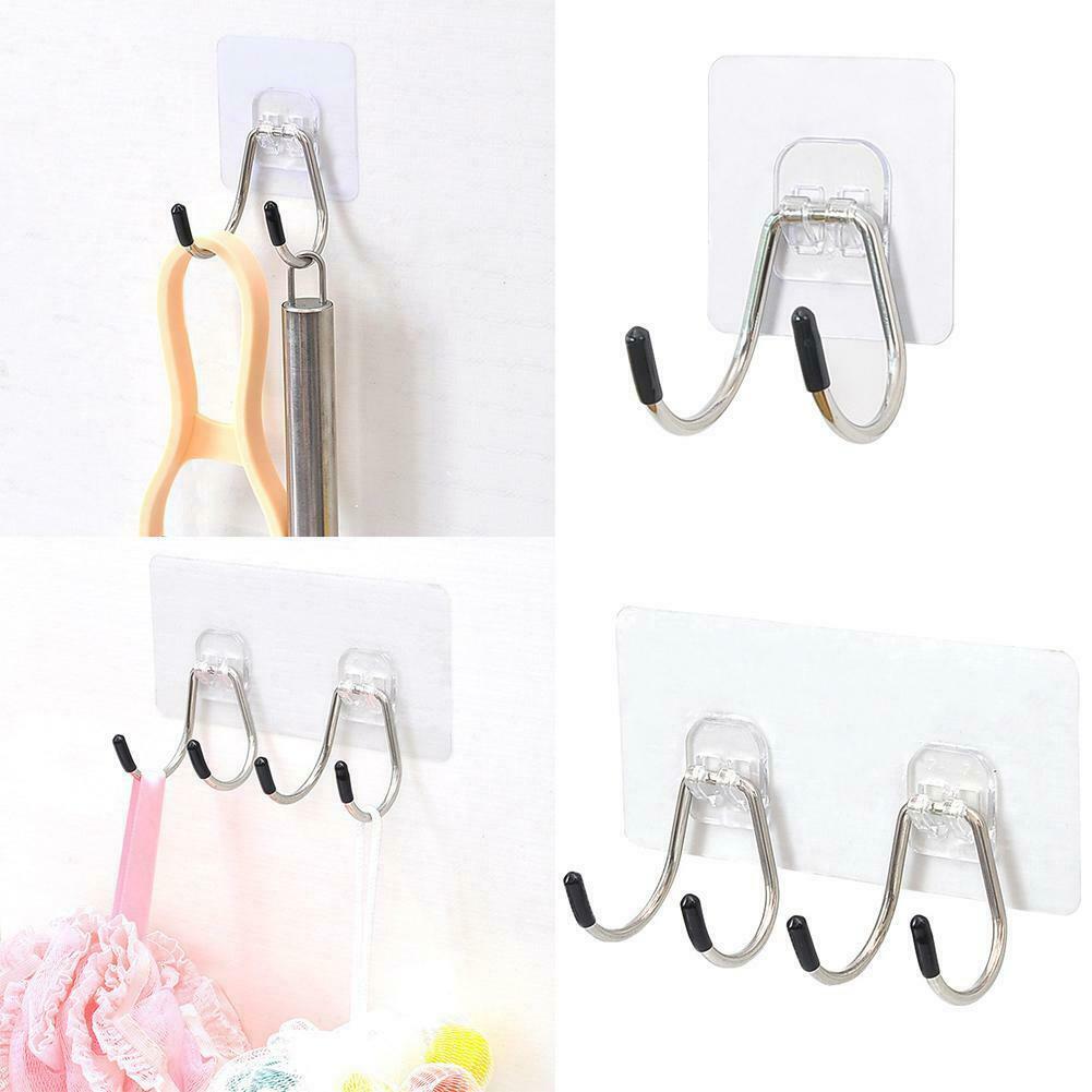 Buy 5Pcs Hook Strong Adhesive Stickers Wall Kitchen Stainless Steel ...