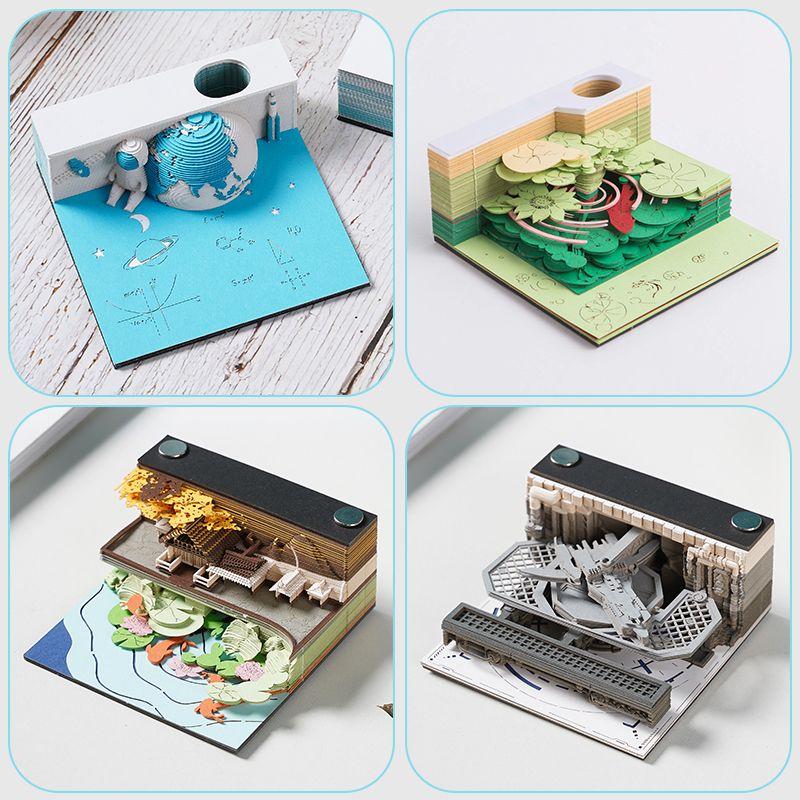 Buy Cute Earth 3d Note Pad Calendar Sticky Note Note Pad Book Earth ...