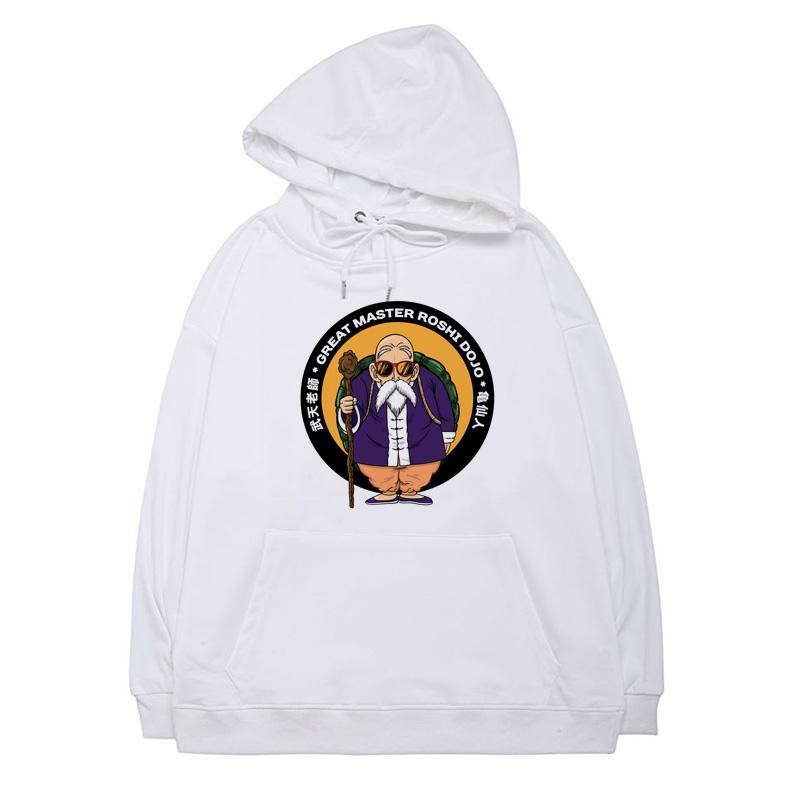 Buy Autumn Great Master Roshi Dragon Ball Z Print Unisex White Hoodies ...