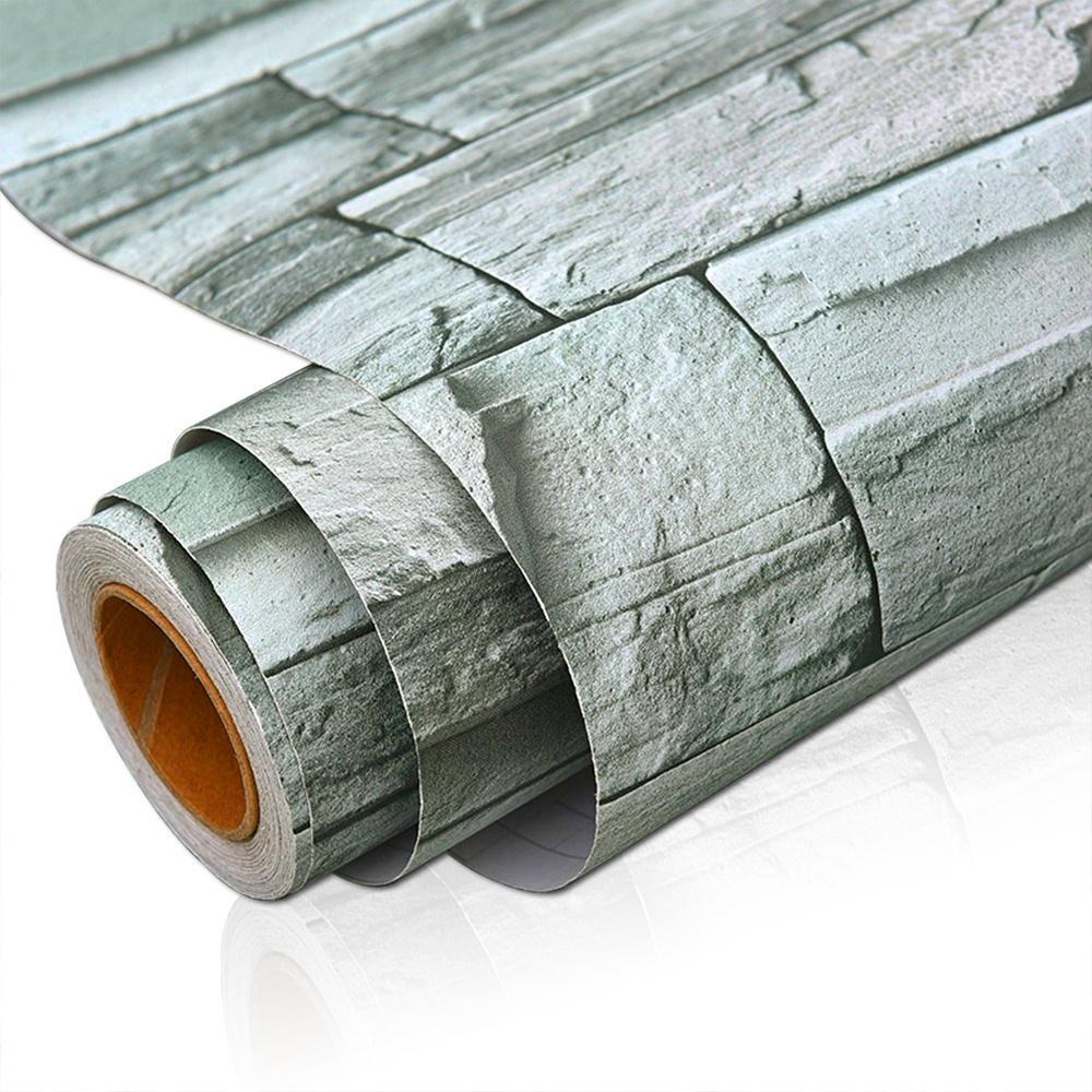 Buy 5M Brick Stone Vinyl Self Adhesive Wallpaper Living Room Kitchen ...
