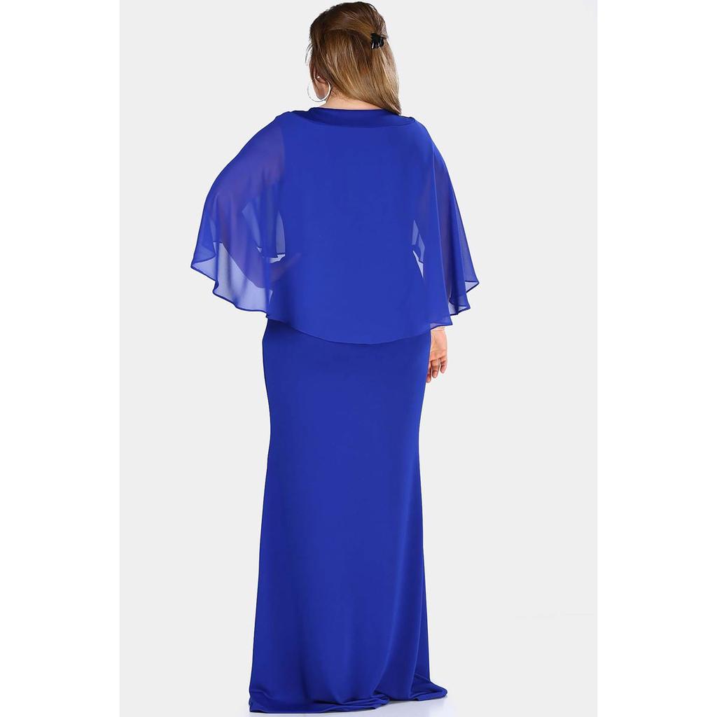 Buy Tulle Saxe Plus Size Fish Long Evening Dress at affordable prices ...