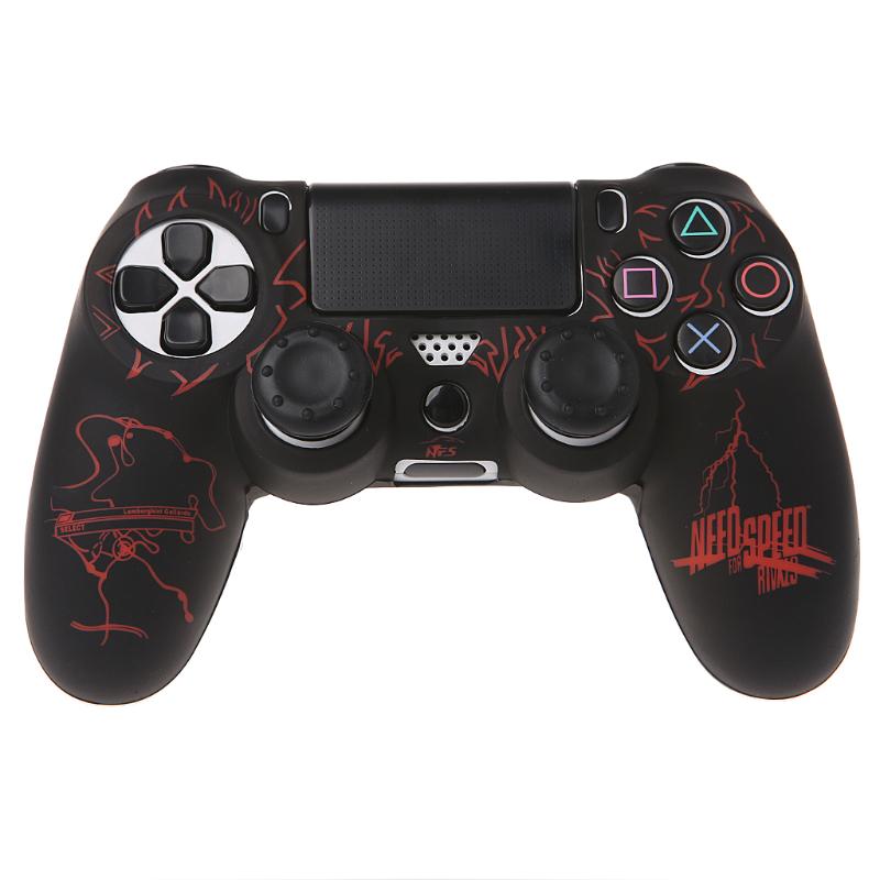 Buy Lightning Silicone Gamepad Cover Case With 2 Joystick Caps For PS4 ...