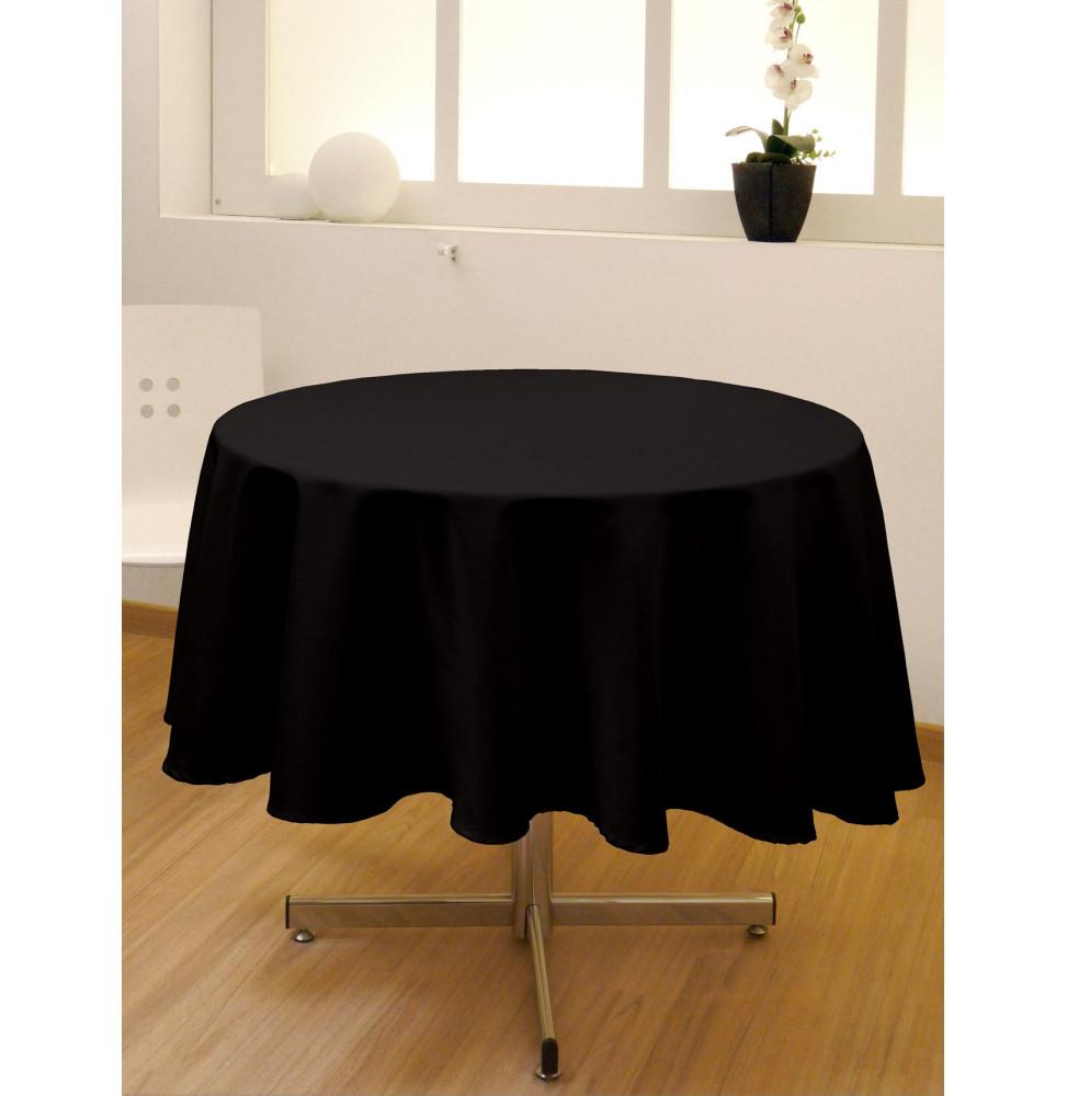Buy Plain Round Tablecloth - Diameter 180 Cm - Black at affordable ...