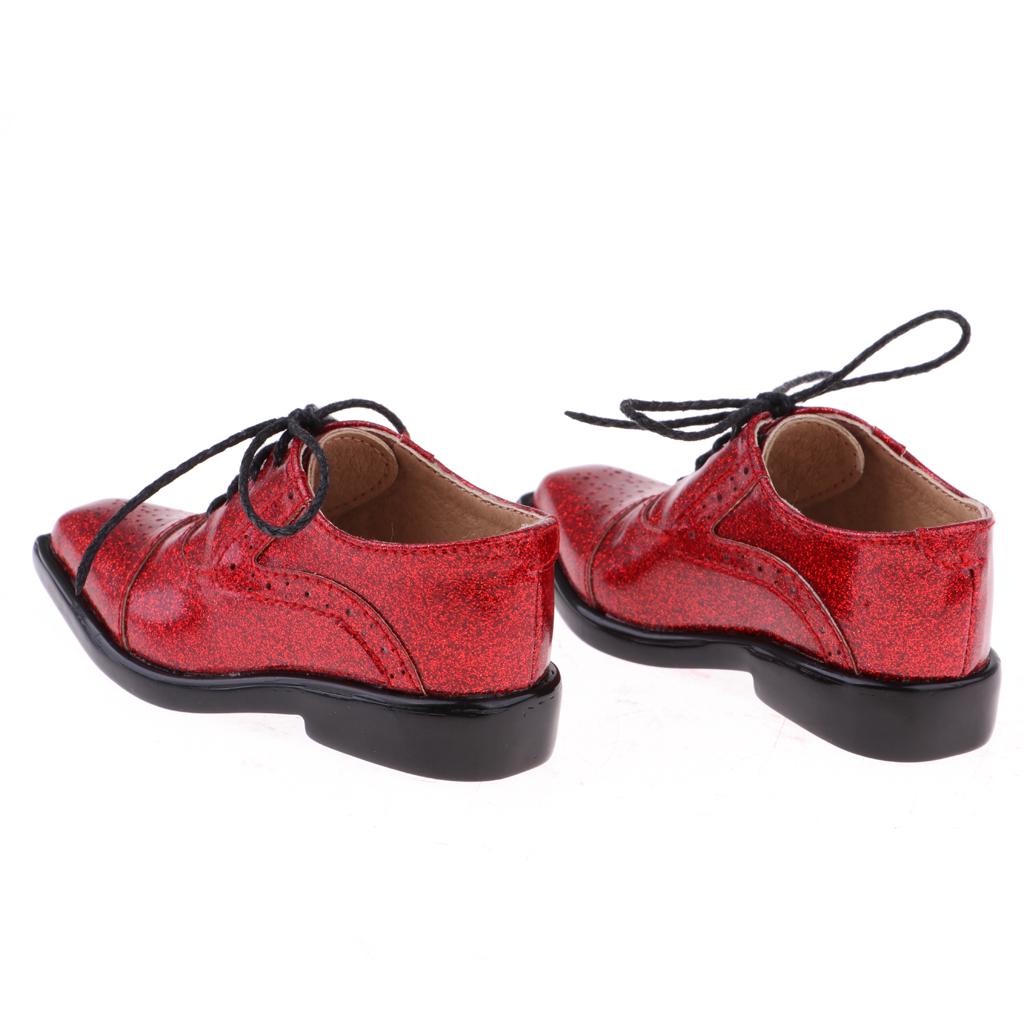 1/3 BJD SD17 Uncle Shoes Laced Leather for MSD SD Doll Outfit Red uygun ...