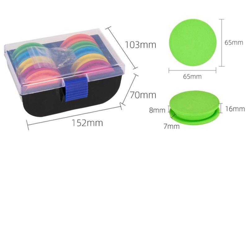 10pcs/set Foam Spool Round Coil Foam Pins Fishing Line Winder Rig Box ...