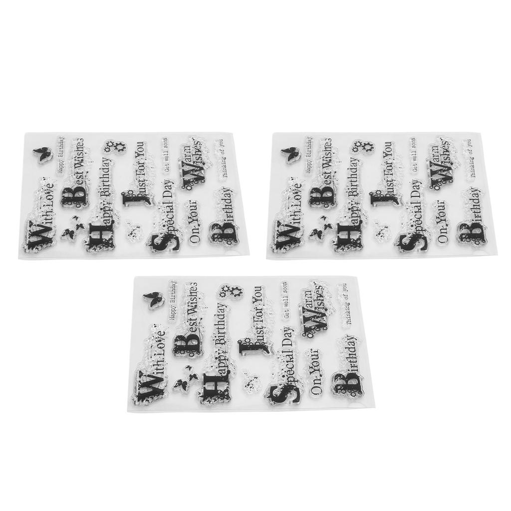 Buy 3 Pcs Clear Stamp Unique Design Recyclable Simple Operation ...