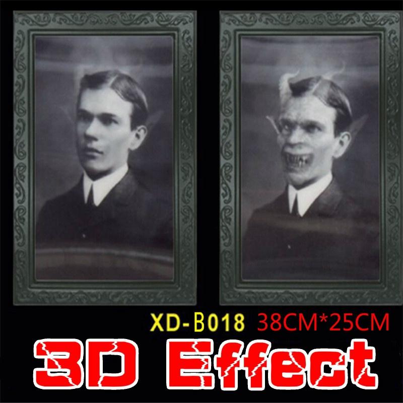 Buy 3D Painted Wooden Photo Frame Halloween Decorations Horror Zombie ...