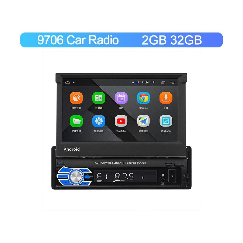 1DIN Android 10.0 Car Stereo 7 Inch Retractable Screen Bluetooth Wi-Fi ...