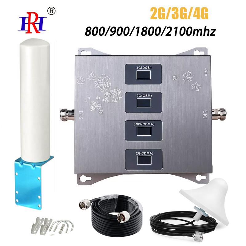 Buy 800 900 1800 2100MHz Cell Phone Signal Booster Quad Band Mobile Signal Amplifier 2G 3G 4G at ...