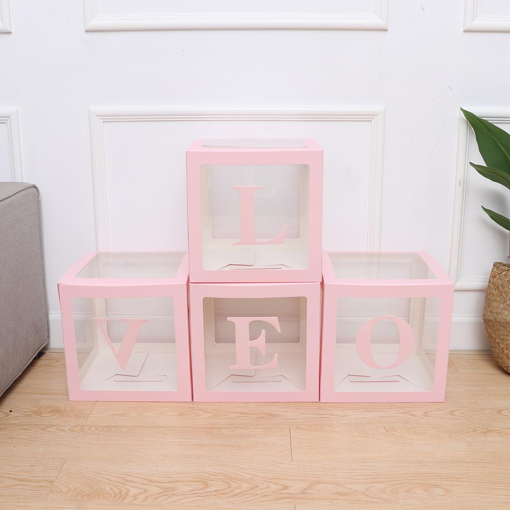 Buy 4PCS Balloon Case Party Decorative Balloons Box Transparent Balloon ...