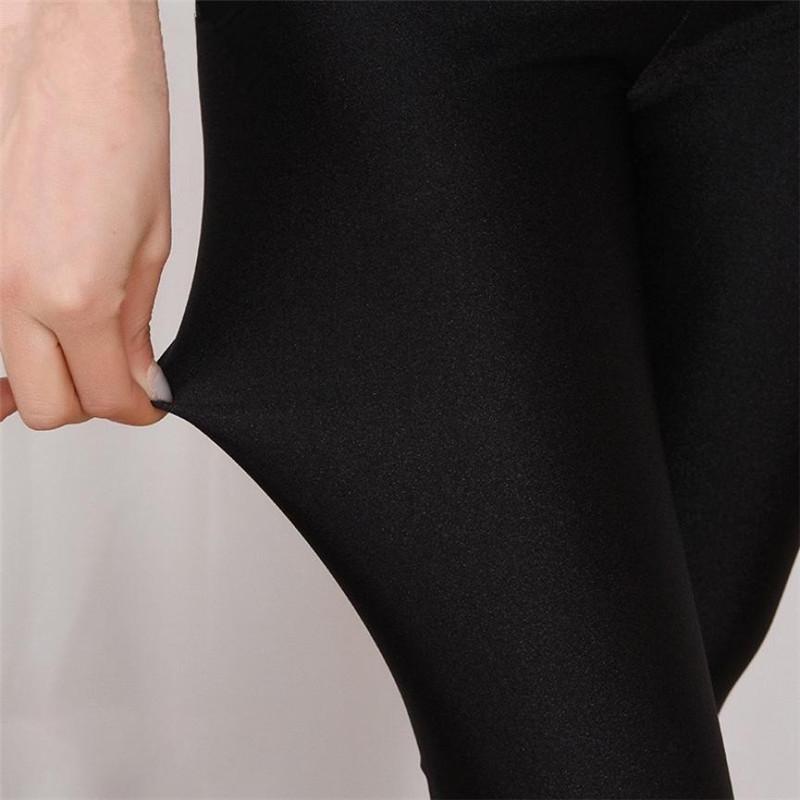 Buy Super Soft Thin Section Shiny Pants Waist Stretch Pants Feet Nine ...