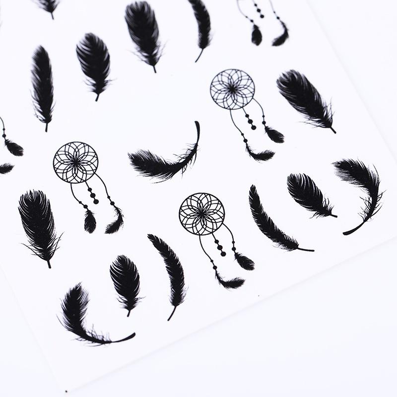 24 Sheets Random Pattern Geometry Flower Necklace Moon Water Decals ...