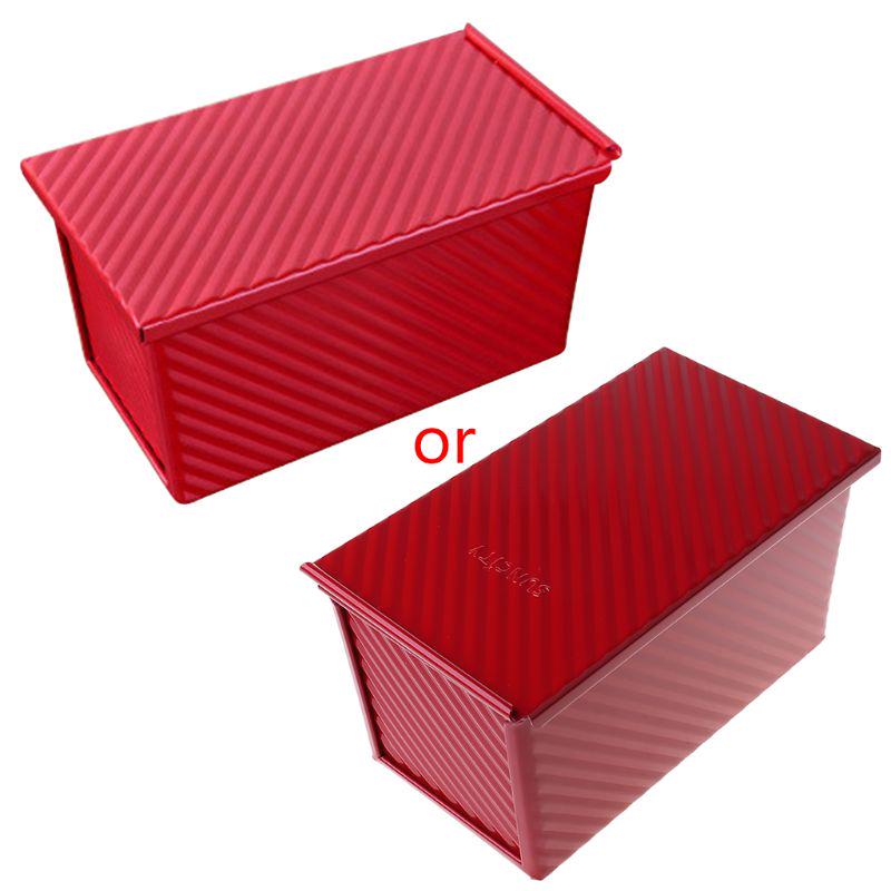 Buy Nonstick Loaf Pan Aluminum Alloy Toast Mold with Lid Cover ...