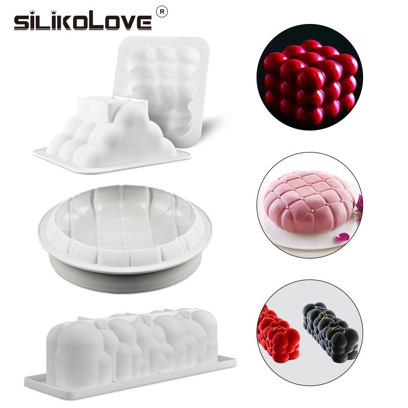 Buy 3pcs Silicone Cake Mold Pan Baking Chocolate Sponge Cakes Mousse ...