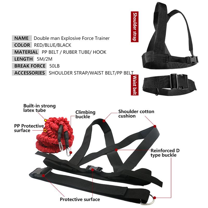 Buy Double Resistance Band Training Pull Rope Stretch Rope Track and ...
