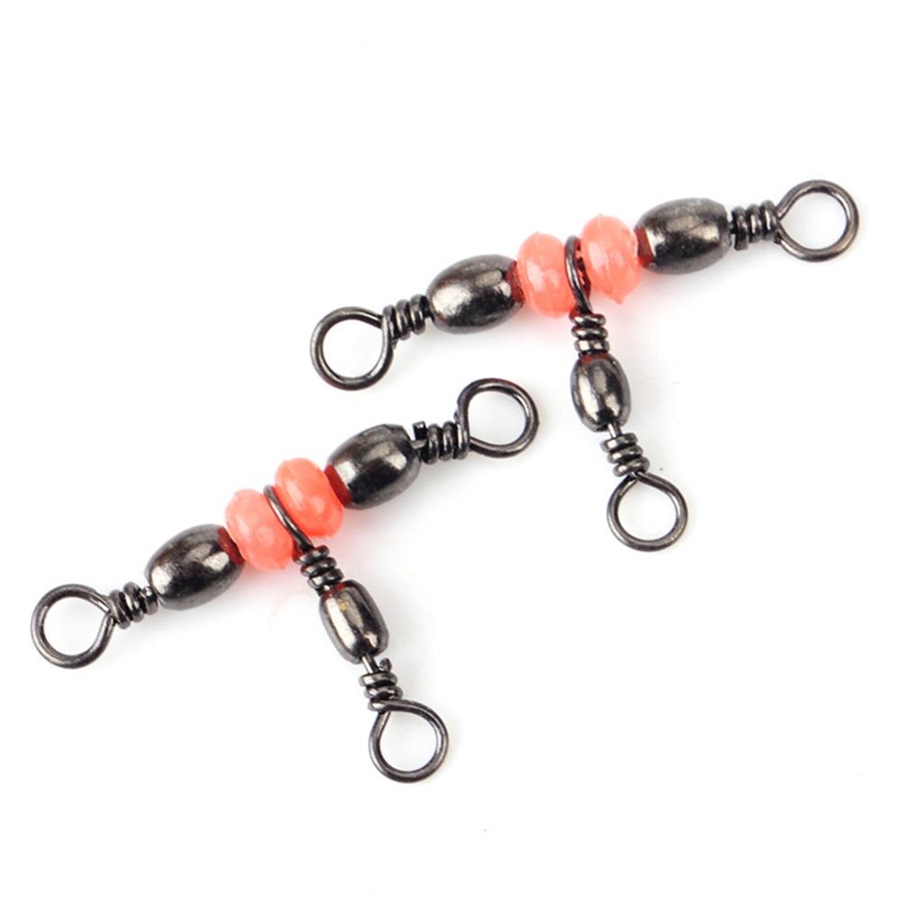 3 Way T-shape Cross-line Rolling Swivel With Pearl Beads Fishing ...