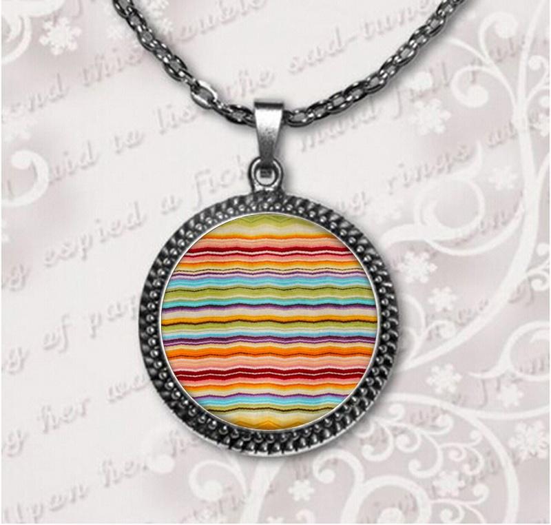 Buy Handmade -Red -Blue -Mandala -Flower -Necklace -Chain -Amulet ...