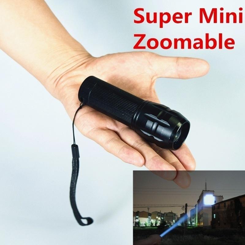 Buy Black Mini Flashlight Rechargeable14500 Battery Strong Lumens ...
