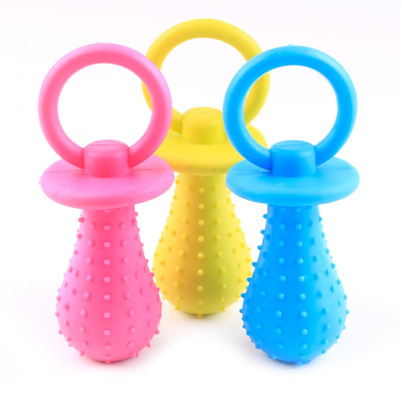 Buy 9.5cm Pet Chew Toy Rubber Mini Pacifier Cleaning Teeth Toy Pet ...