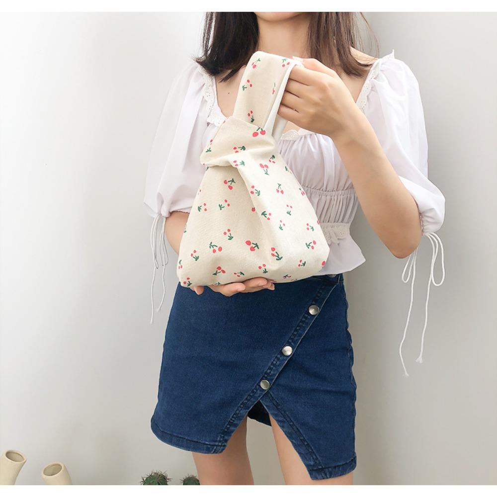 Cheap Japanese Coin Purses Knot Eco Friendly Simple Grocery Pouch Wrist ...