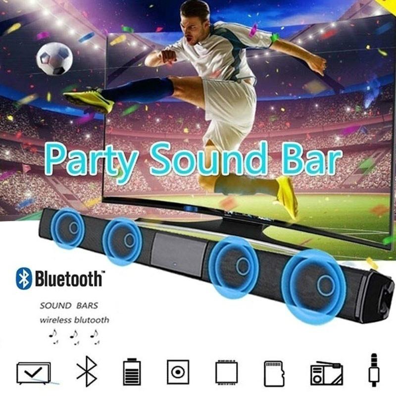 Buy Bluetooth Soundbar 4 Speaker 3D Sound Bar Music Stereo Home Theater ...