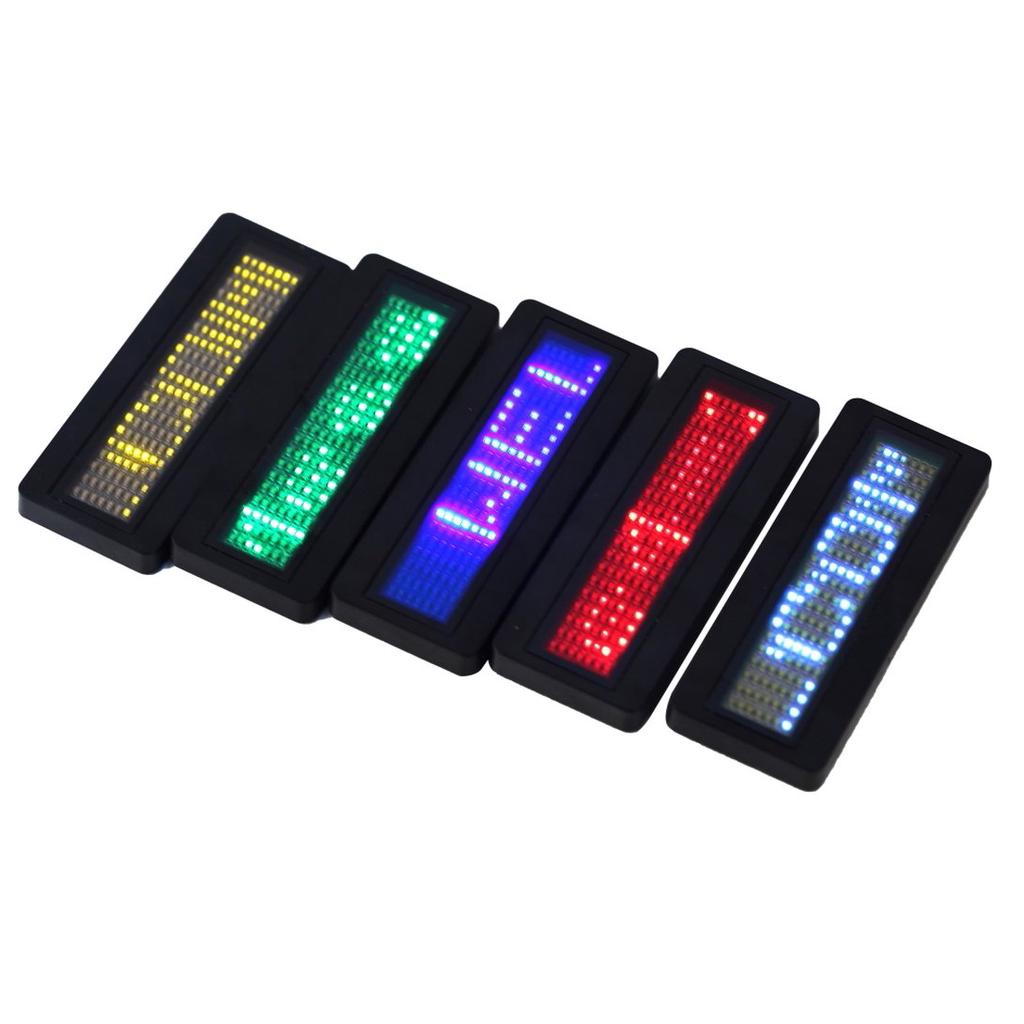 LED Programmable Scrolling Name Message Badge Tag Digital Display ...